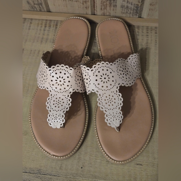 XOXO | Shoes | Xoxo Pale Pink Tan Sandals Size 7 | Poshmark